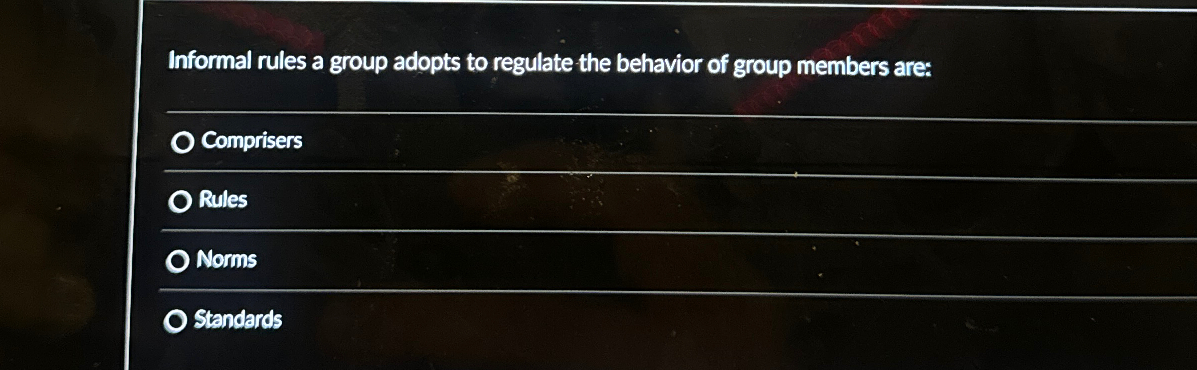 Solved Informal rules a group adopts to regulate the | Chegg.com
