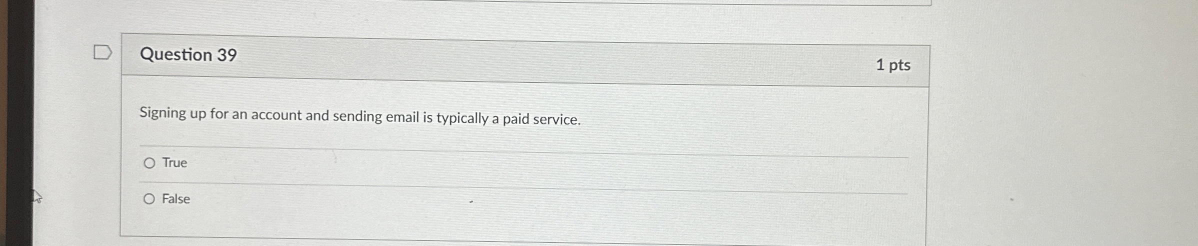 Solved Question 391 ﻿ptsSigning up for an account and | Chegg.com