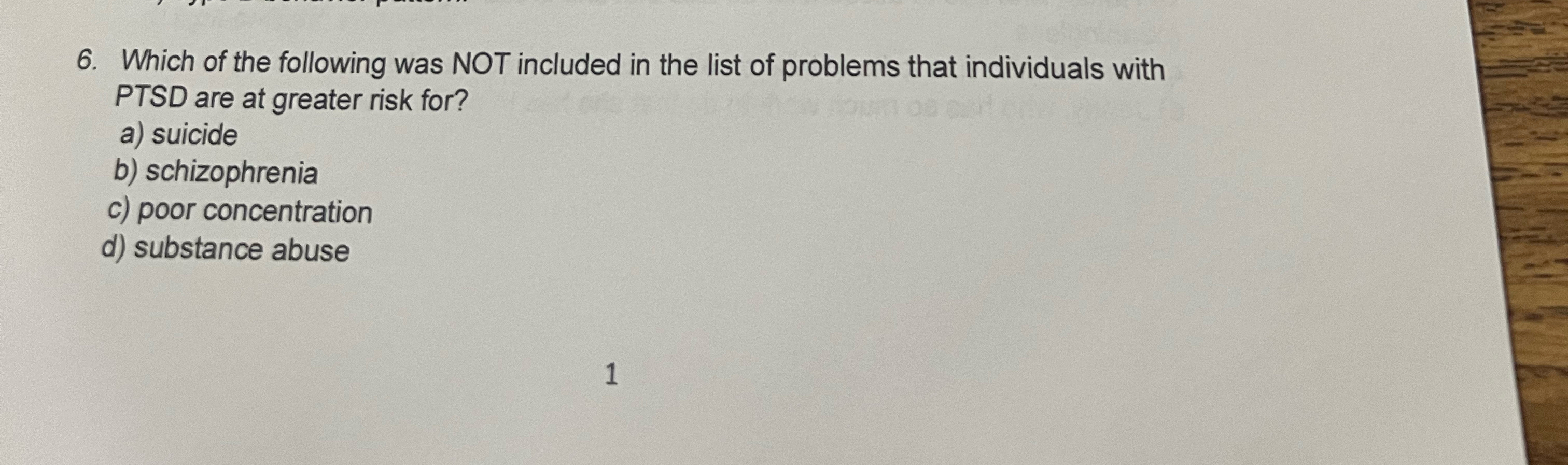 Solved Which of the following was NOT included in the list | Chegg.com
