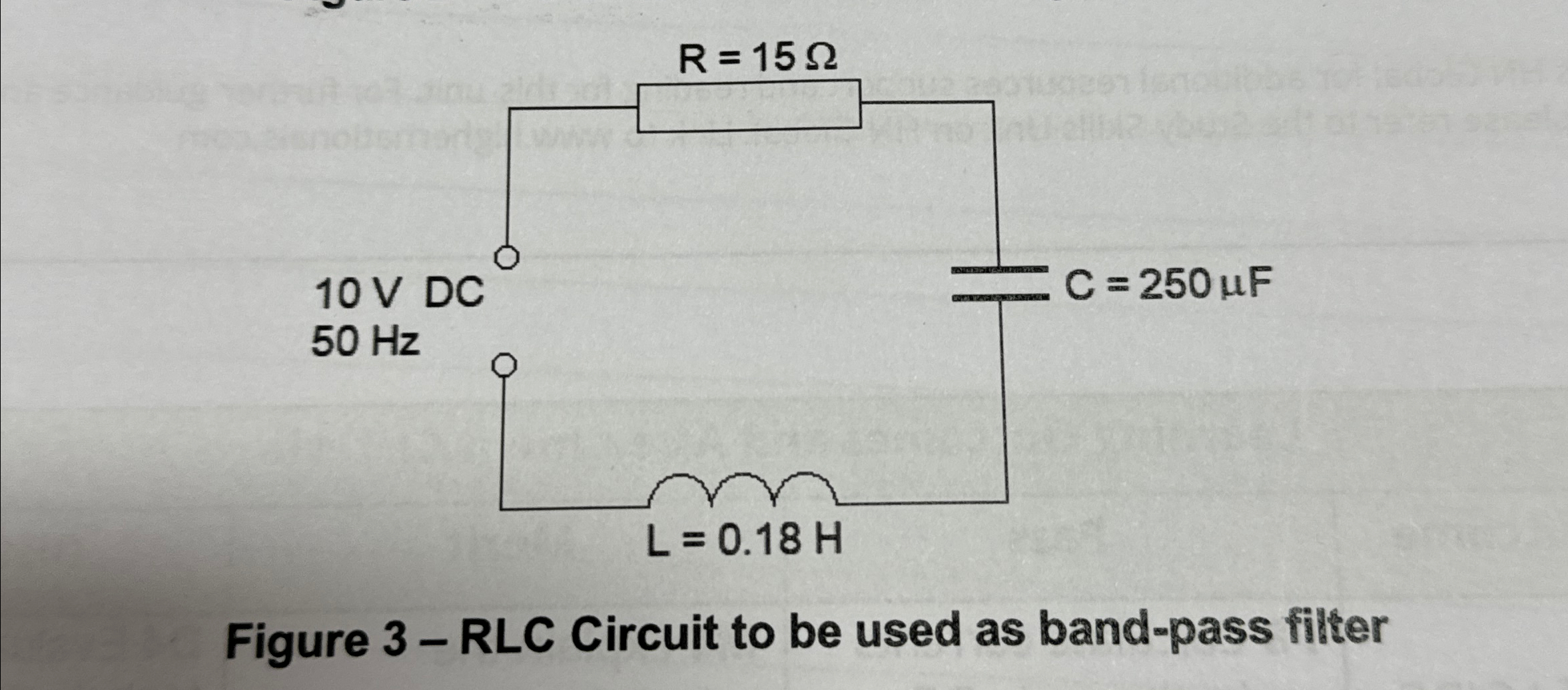 Solved b) ﻿AlarmSys are considering use of an RLC series | Chegg.com