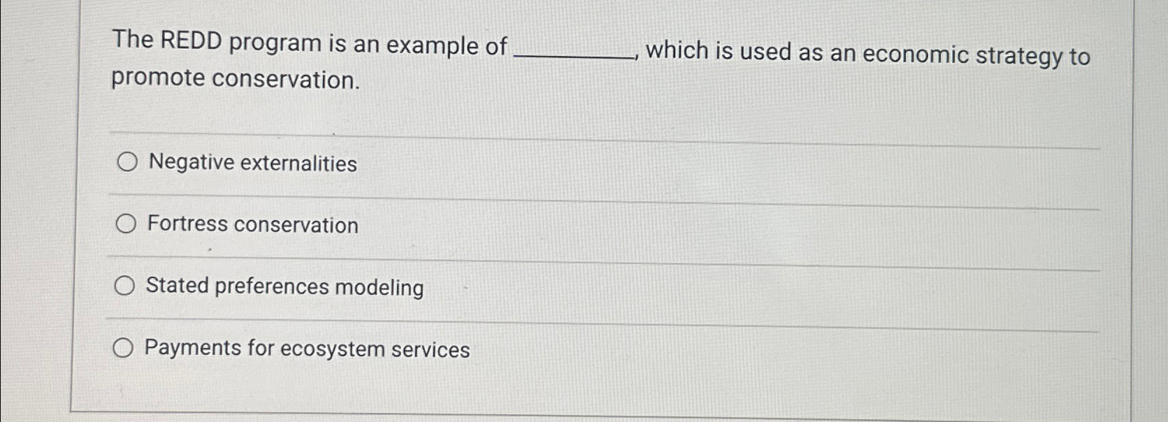 Solved The REDD program is an example of ﻿which is used as | Chegg.com