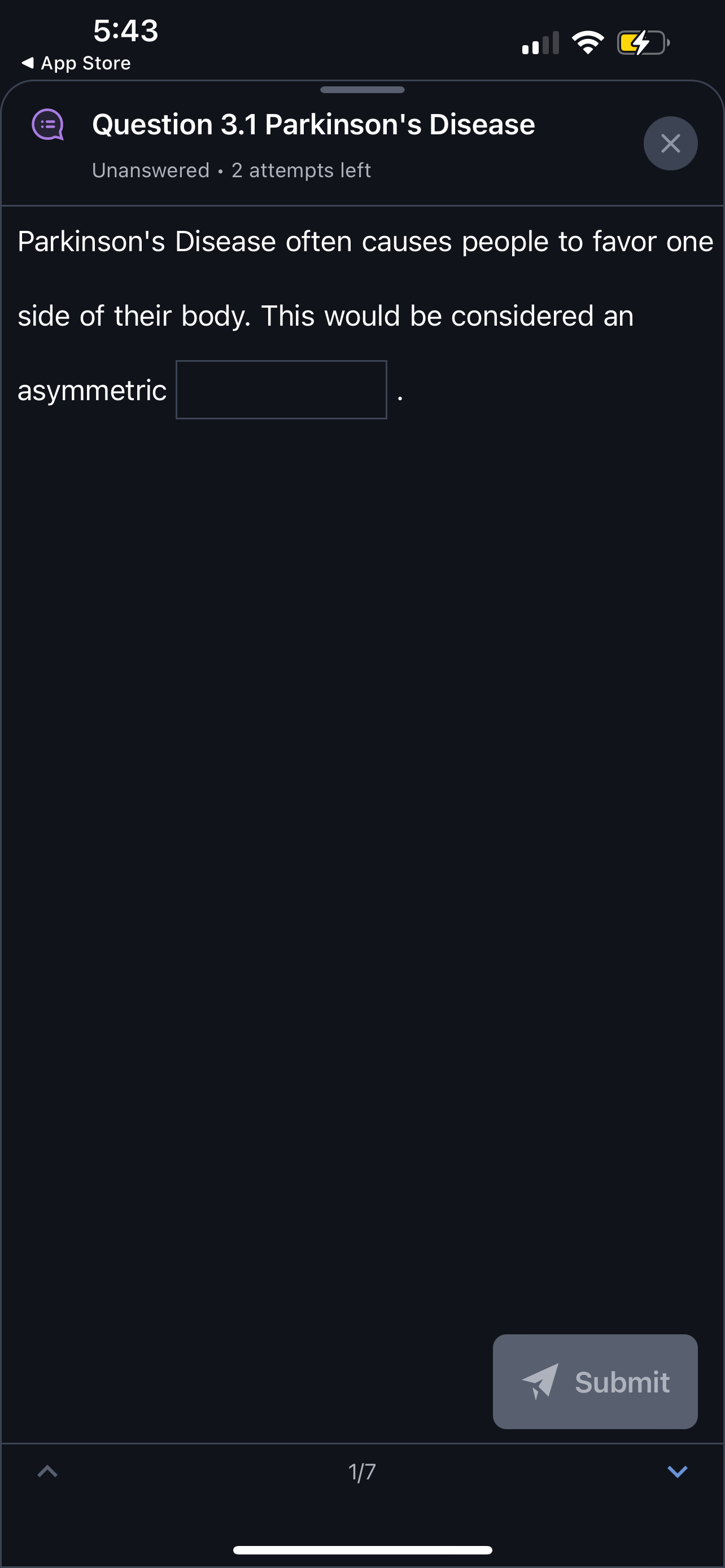 Solved Question 3.1 ﻿Parkinson's DiseaseUnanswered * 2 | Chegg.com