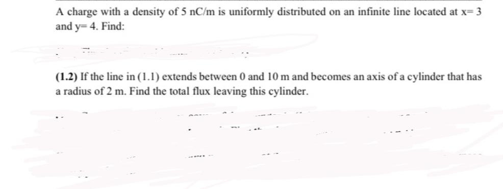 Solved by an EXPERT A charge with a density of 5nCm ﻿is uniformly | Chegg.com