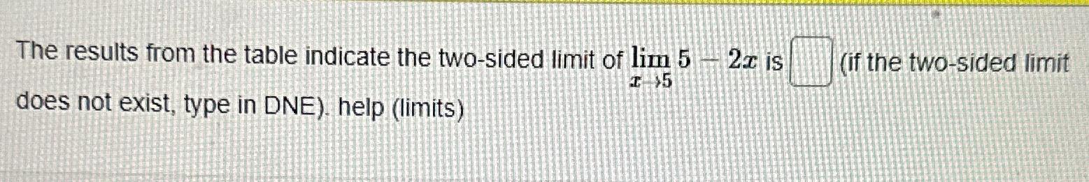 Solved The results from the table indicate the two-sided | Chegg.com