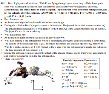 Solved S88. ﻿Buzz Lightyear and his friend, Wall-E, ﻿are | Chegg.com