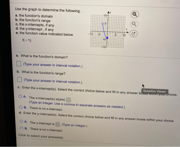 Solved 10- a Use the graph to determine the following. a. | Chegg.com