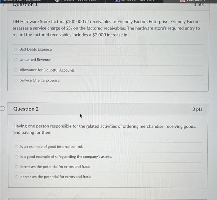 Solved DH Hardware Store factors $100,000 of receivables to | Chegg.com