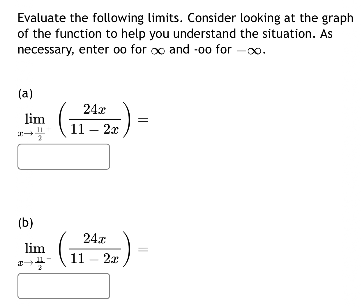 Solved Evaluate the following limits. ﻿Consider looking at | Chegg.com