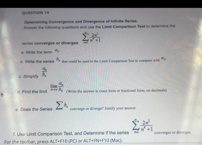 Solved Determining Convergence and Divergence of Infinite | Chegg.com