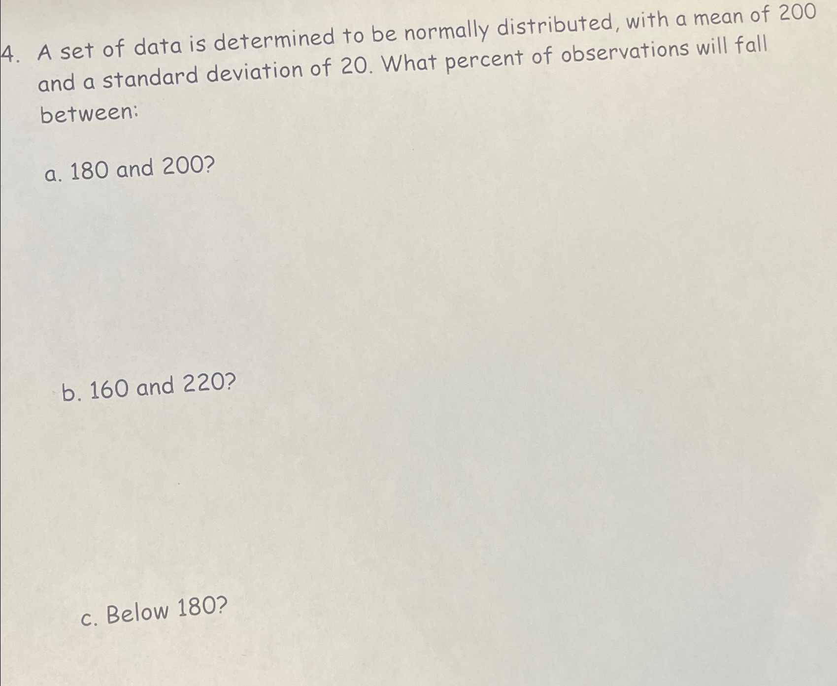 A set of data is determined to be normally | Chegg.com