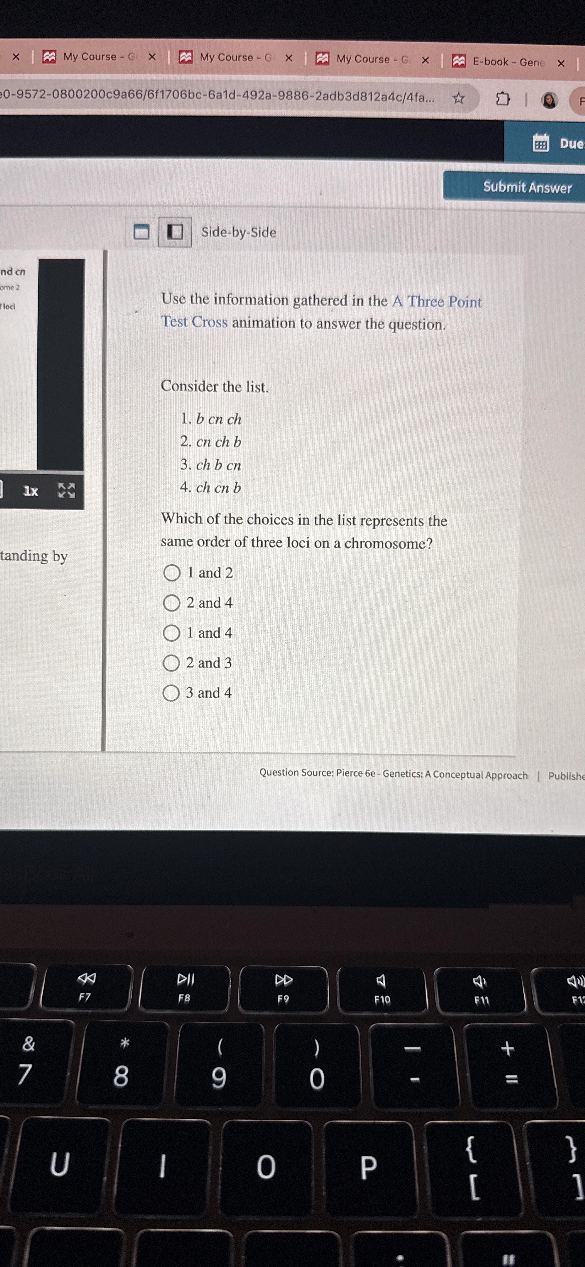 [Solved]: Submit Answer Side-by-Side Use the information gat