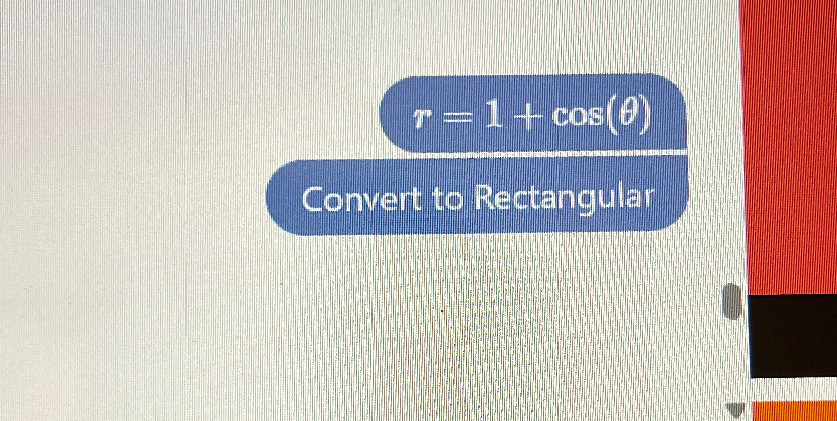 Solved r=1+cos(θ)Convert to Rectangular | Chegg.com