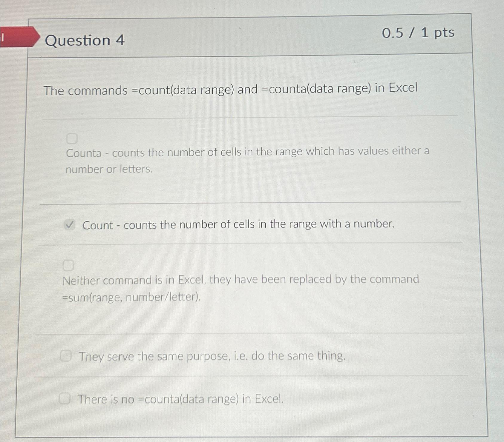 Solved Question 4051 ﻿ptsthe Commands ﻿countdata Range