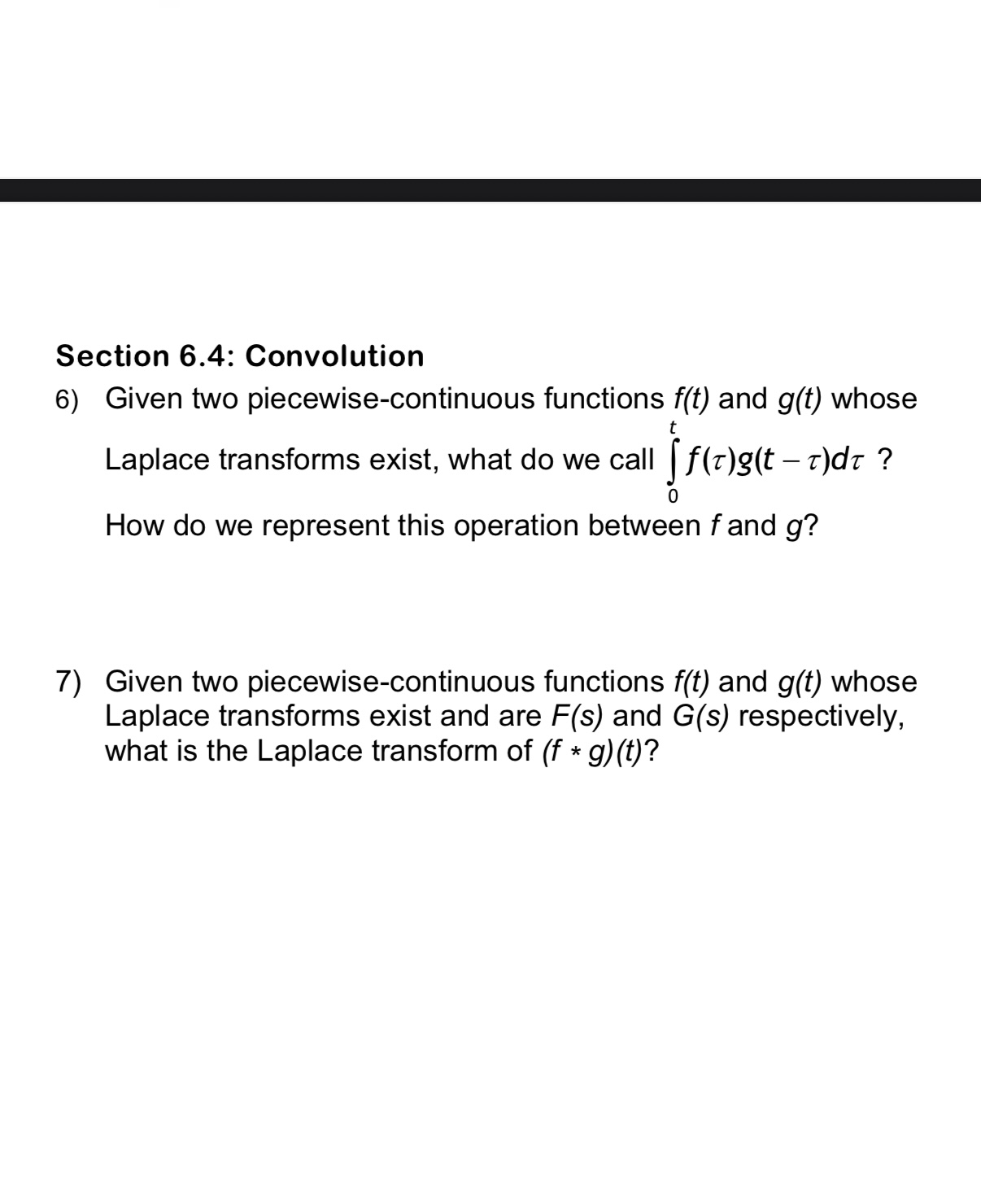 Solved Section 6.4: ConvolutionGiven two | Chegg.com
