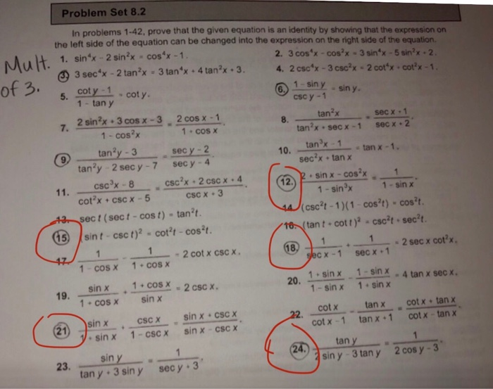 Solved Problem Set 8.2 In problems 1-42, prove that the | Chegg.com