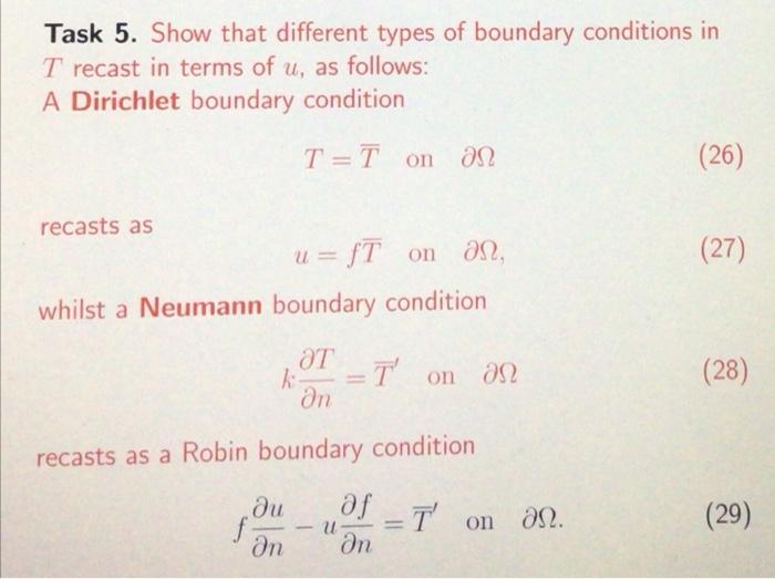 Task 5. Show that different types of boundary | Chegg.com