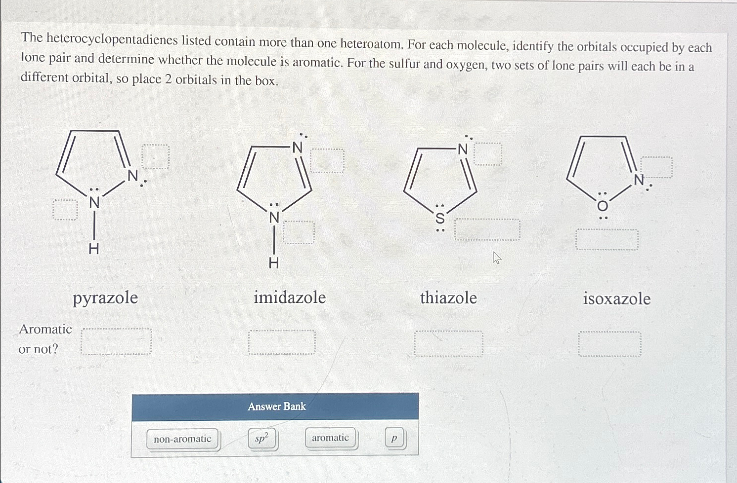 Solved The heterocyclopentadienes listed contain more than | Chegg.com