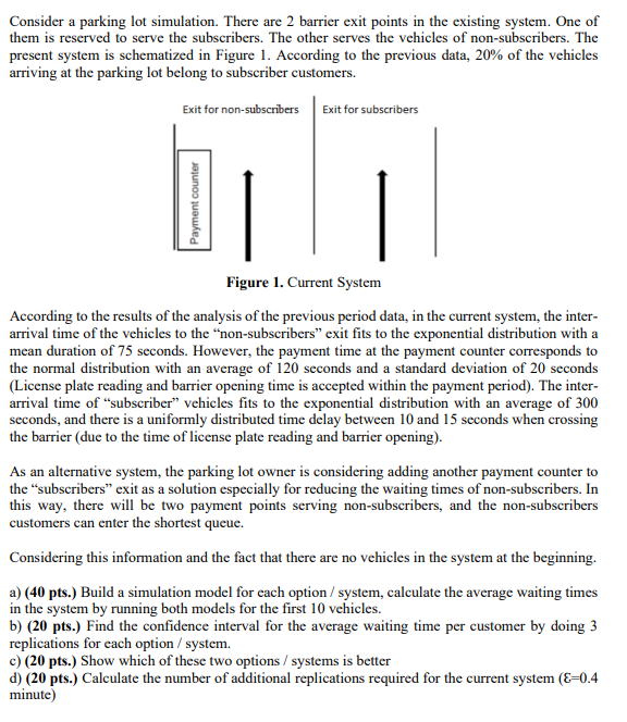 Solved Consider a parking lot simulation. There are 2 | Chegg.com