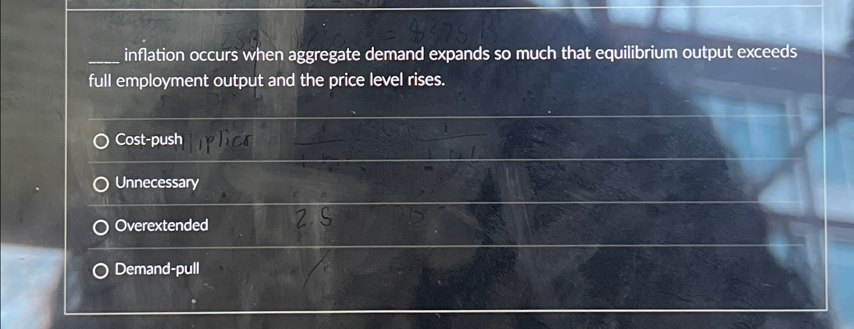 Solved ?____ inflation occurs when aggregate demand expands | Chegg.com