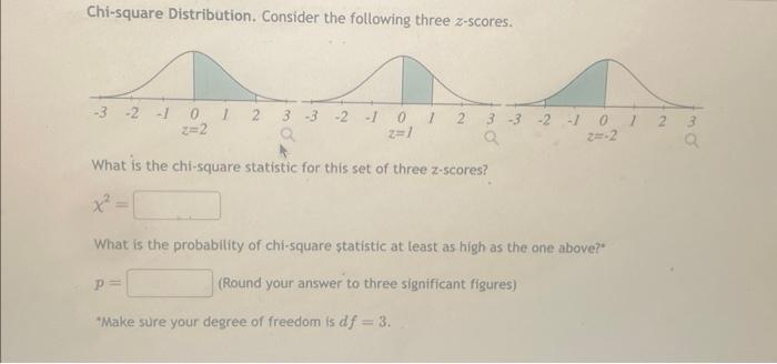 Solved Chi-square Distribution. Consider the following three | Chegg.com