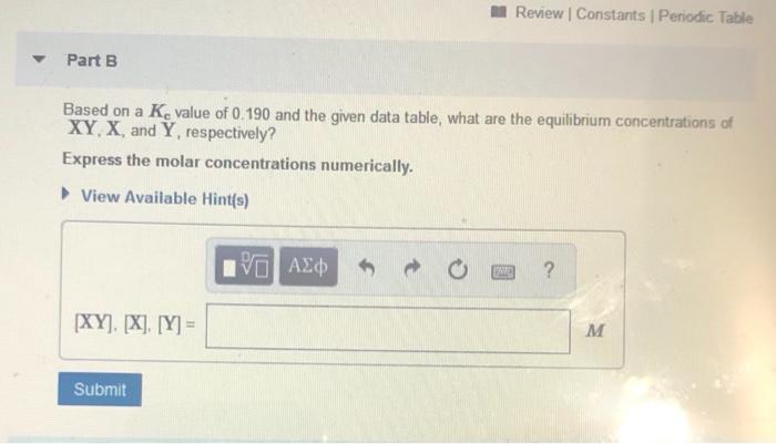 Solved Review | Constants Periodic Table Based on a Ke value | Chegg.com