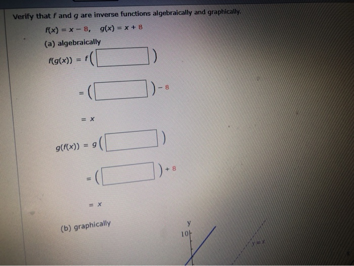 Solved Verify that fand g are inverse functions | Chegg.com