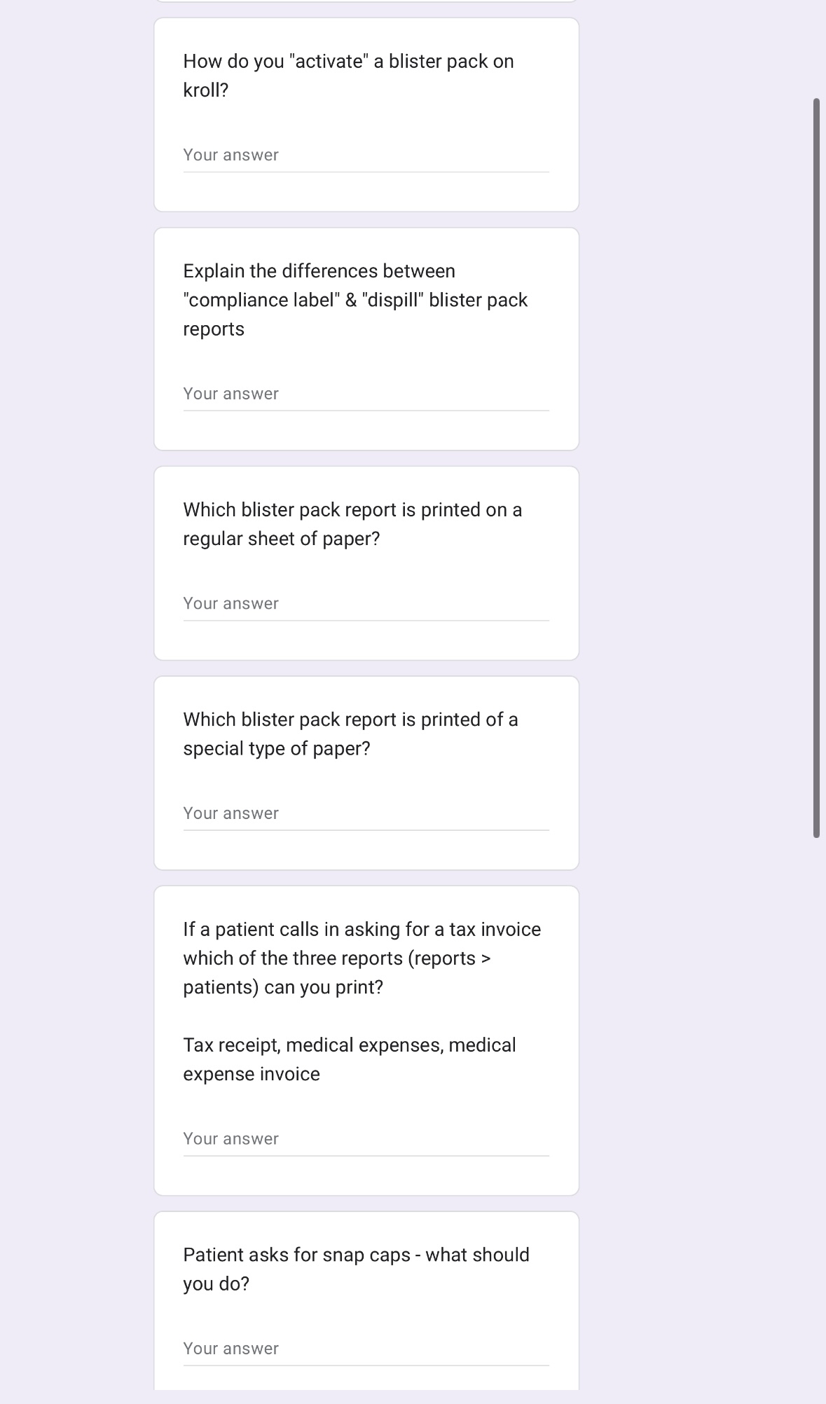 Solved How do you "activate" a blister pack on kroll?Your | Chegg.com