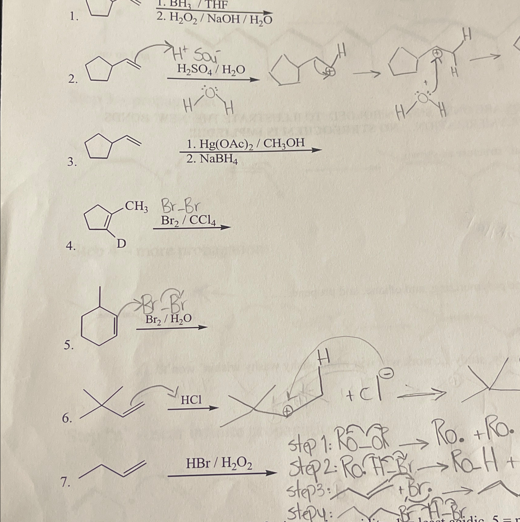 Solved 46.step 1: R°→RO0+RO07. →HBr??H2O2 ﻿Step2: RO. ﻿FF | Chegg.com