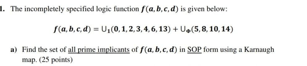 Solved could you explain which ones are prime implicant and | Chegg.com