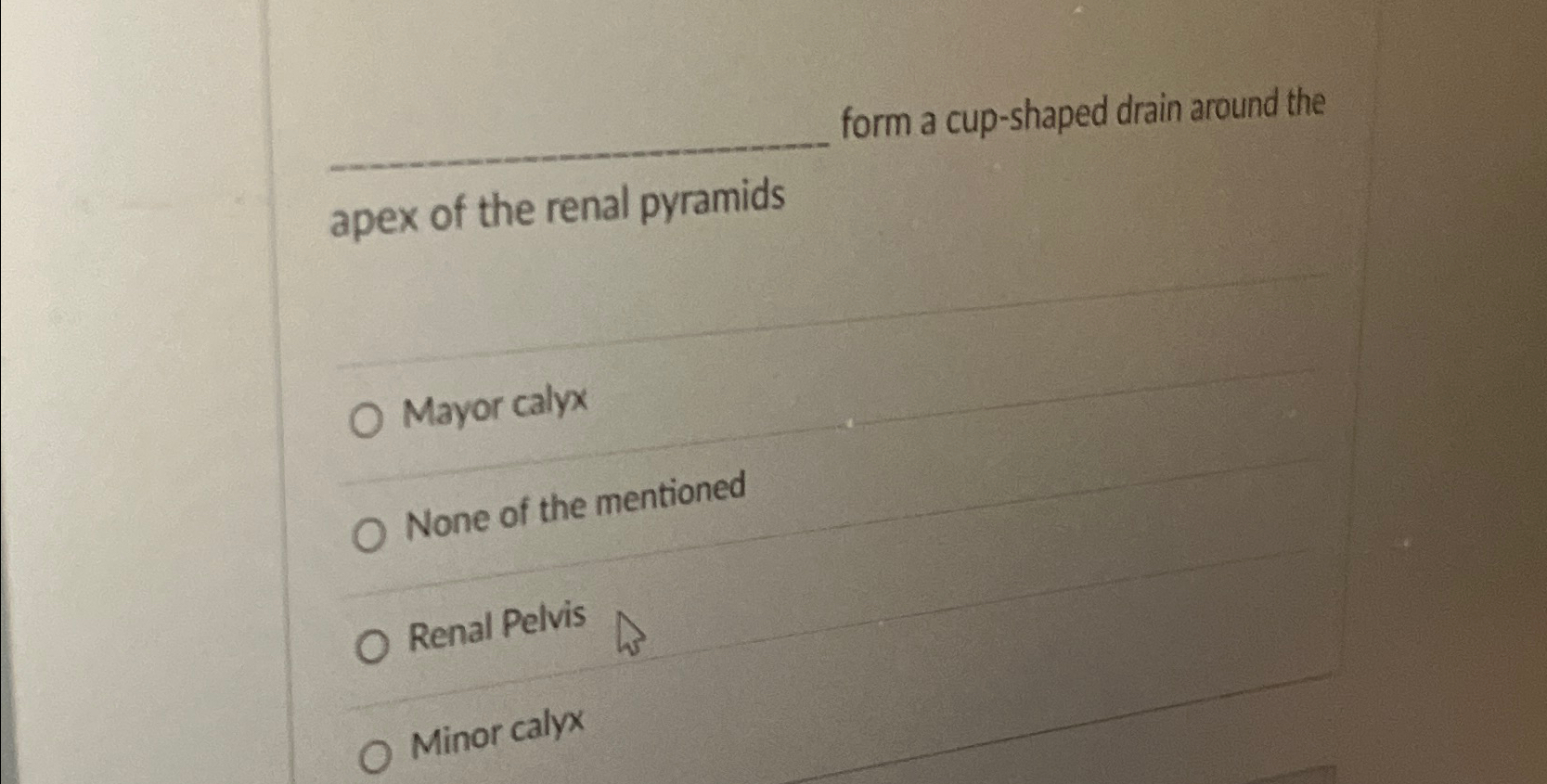 Solved ﻿form a cup-shaped drain around the apex of the | Chegg.com
