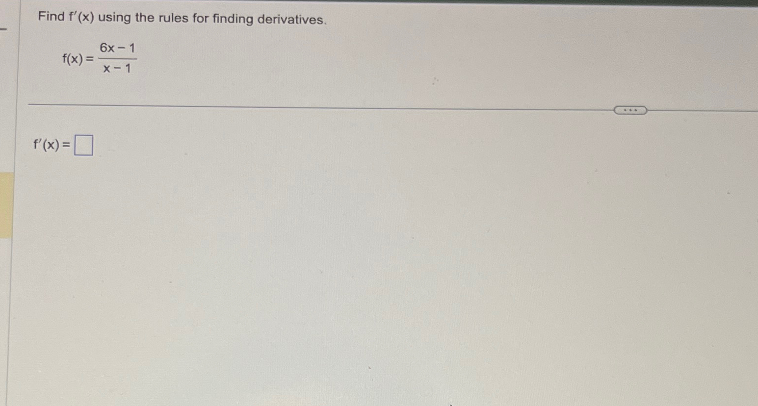 Solved Find f'(x) ﻿using the rules for finding | Chegg.com