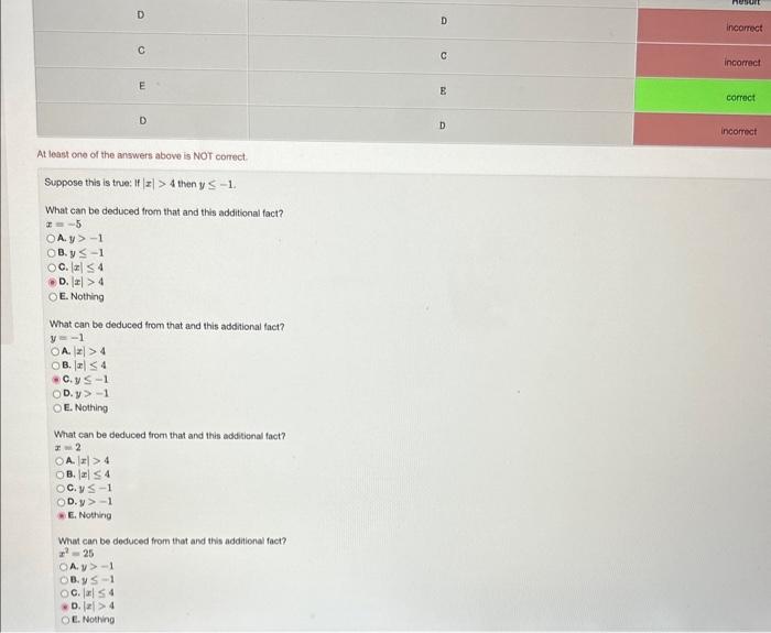 Solved At least ono of the answers above is NOT conect. | Chegg.com