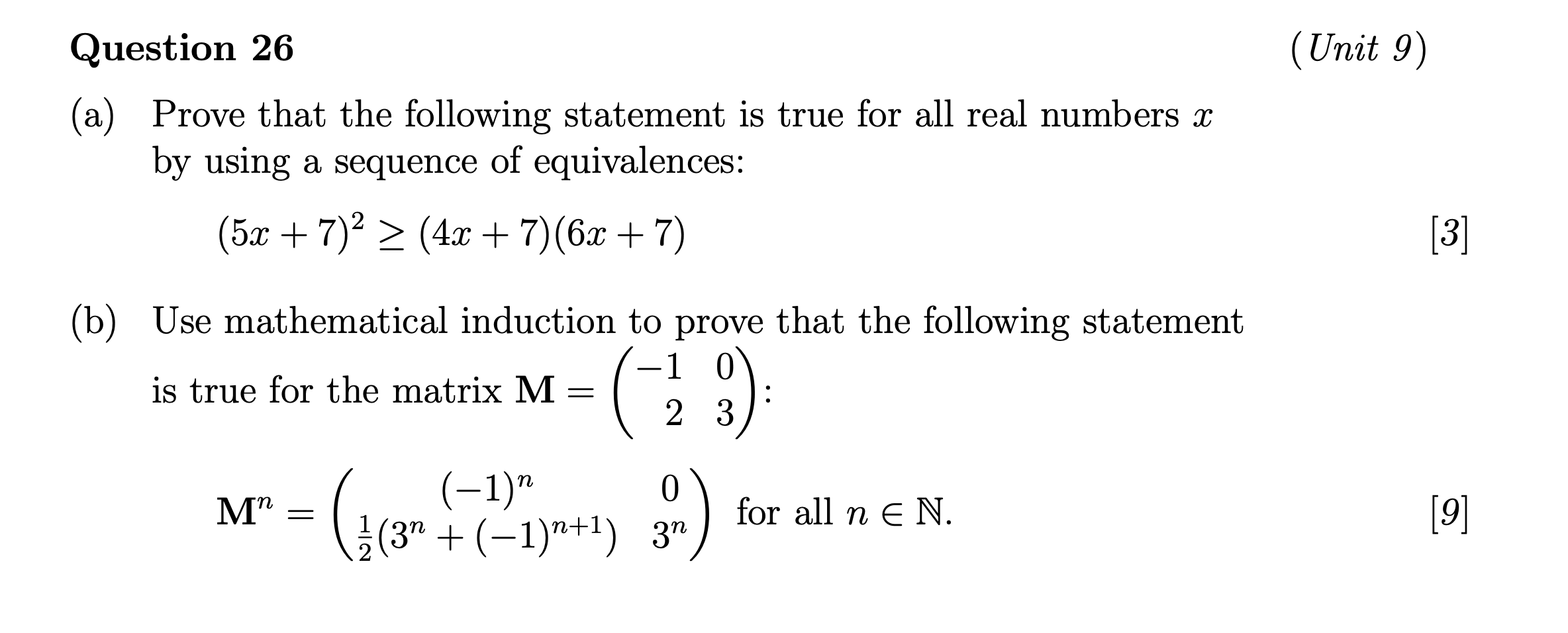 Solved (b) ﻿Use mathematical induction to prove that the | Chegg.com