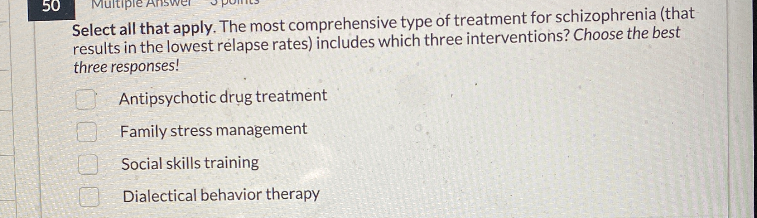 Solved Select all that apply. The most comprehensive type of | Chegg.com