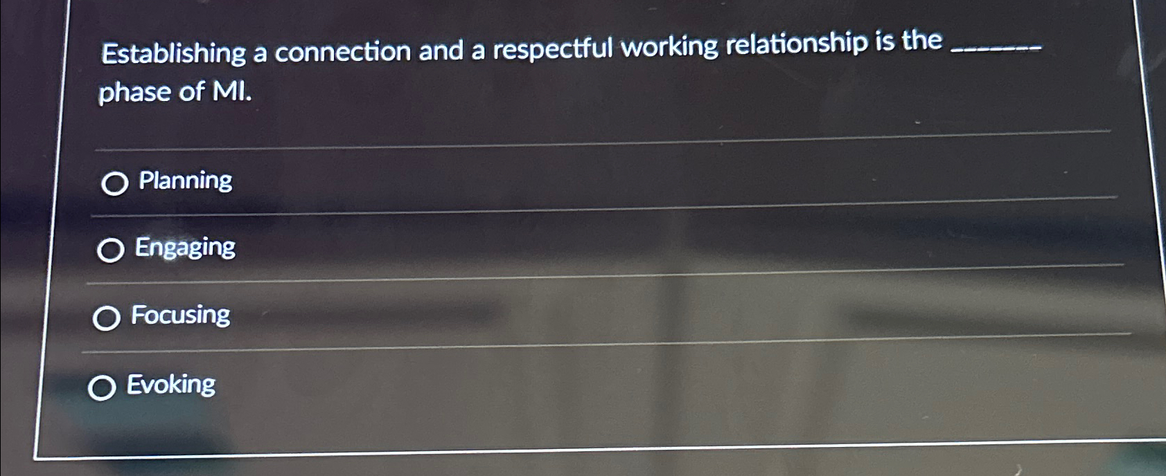 Solved Establishing a connection and a respectful working | Chegg.com