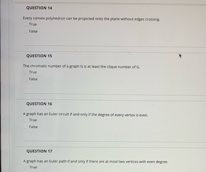 Solved QUESTION 14 Every convex polyhedron can be projected | Chegg.com