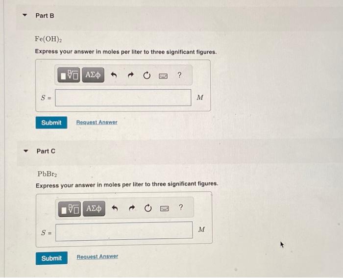 Solved MISSED THIS? Watch IWE: Calculating Molar Solubility | Chegg.com