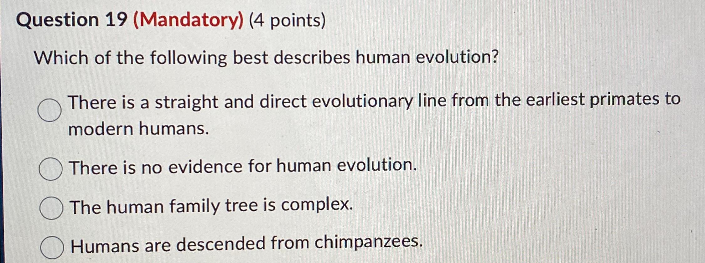 Solved Question 19 (Mandatory) (4 ﻿points)Which of the | Chegg.com