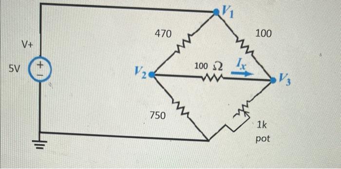 Solved 6. What pot resistance value balances the bridge and | Chegg.com