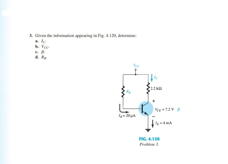 Solved 3. Given the information appearing in Fig. 4.120, | Chegg.com