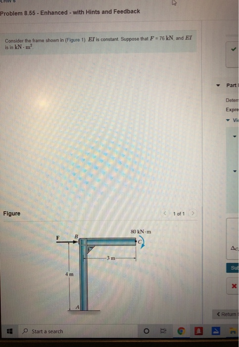 Solved Problem 8.55 - Enhanced - with Hints and Feedback | Chegg.com