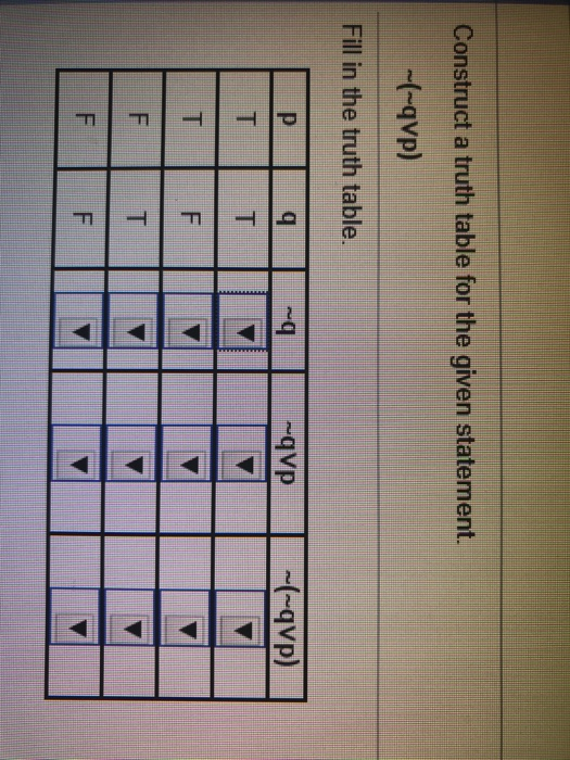 Solved Construct A Truth Table For The Given Statement 5508