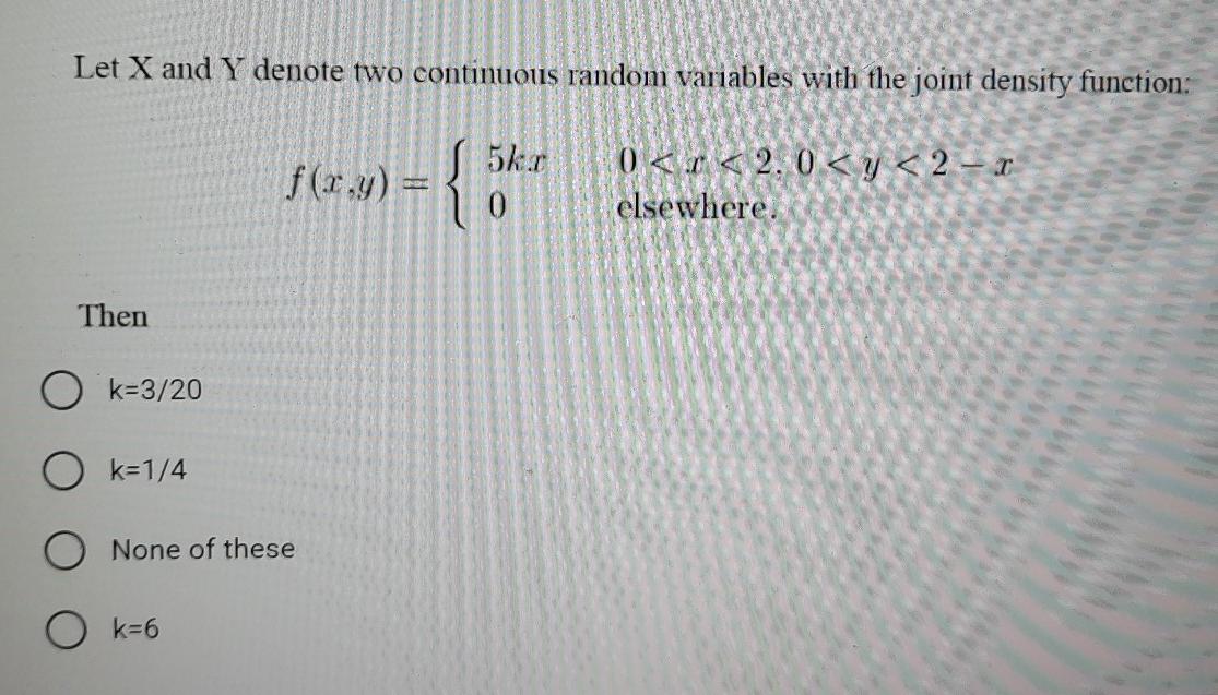 Solved Let X and Y denote two continuous random variables | Chegg.com