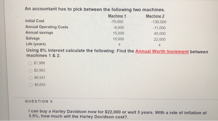 Solved 4 An accountant has to pick between the following two | Chegg.com