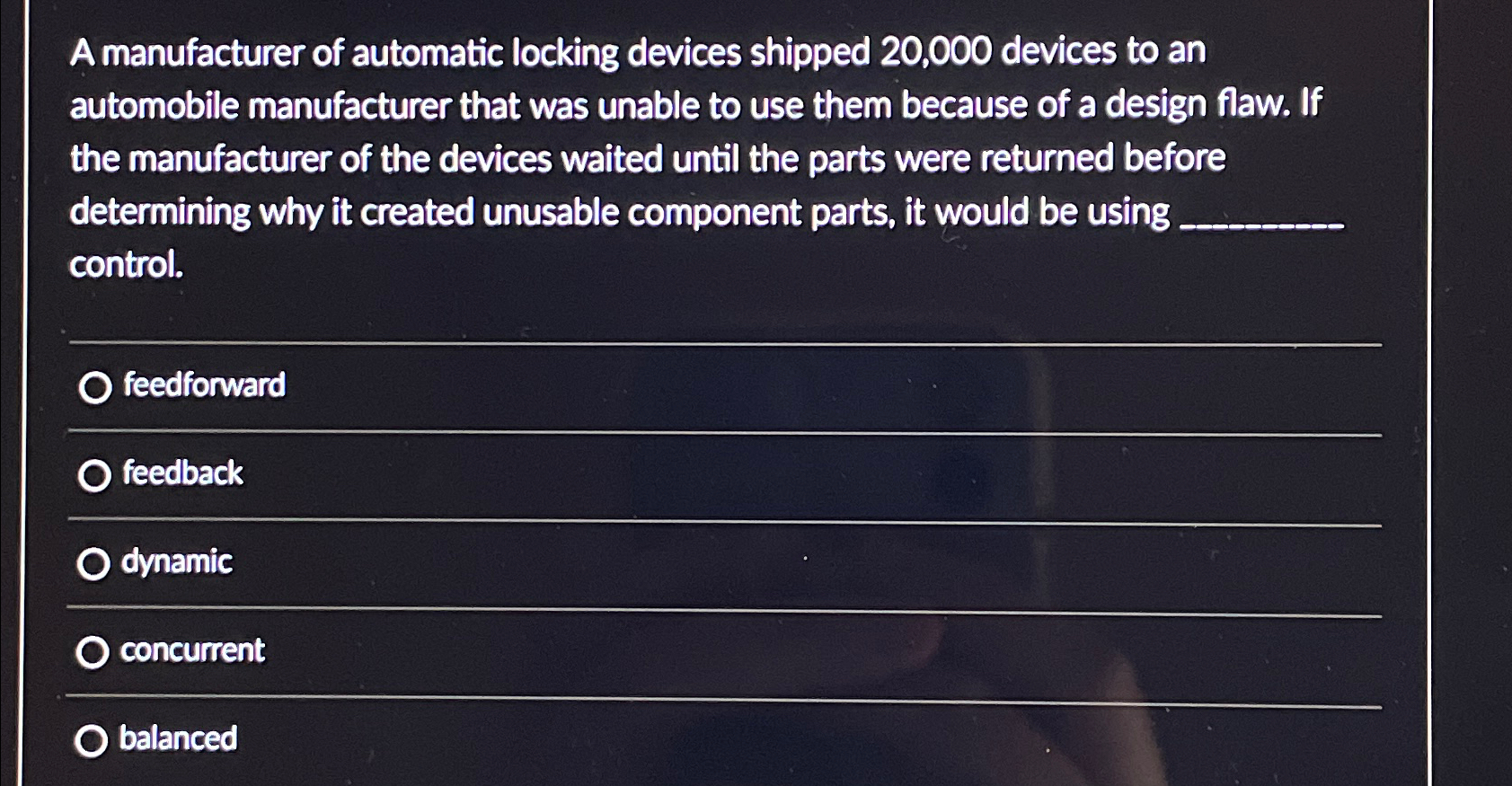 Solved A manufacturer of automatic locking devices shipped | Chegg.com