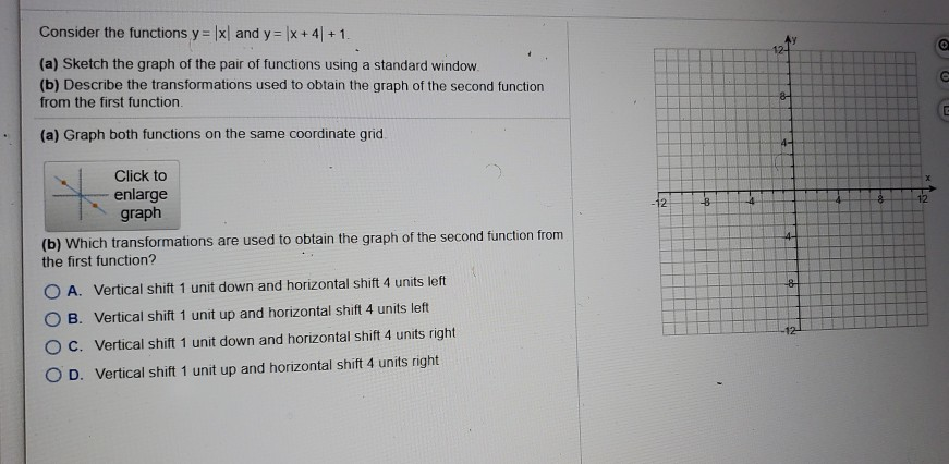 Solved The graph of the function g is formed by applying the | Chegg.com