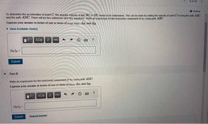 Solved Relative-Motion Analysis: Acceleration Learning Goal: | Chegg.com