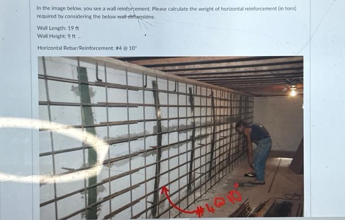 Solved In the image below, you see a wall reinforcement. | Chegg.com