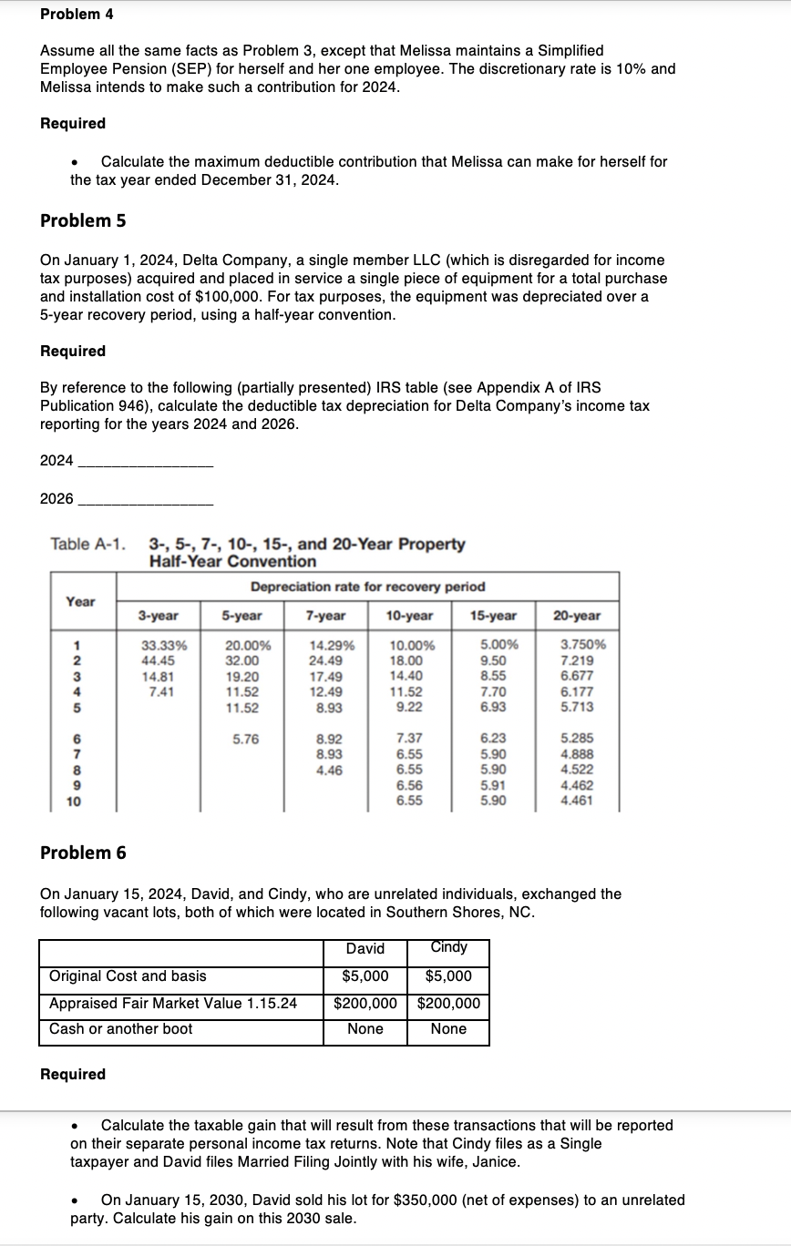 Solved Problem 4 ﻿Assume all the same facts as Problem 3, | Chegg.com