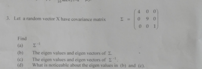 Solved Let a random vector x ﻿have covariance matrix | Chegg.com